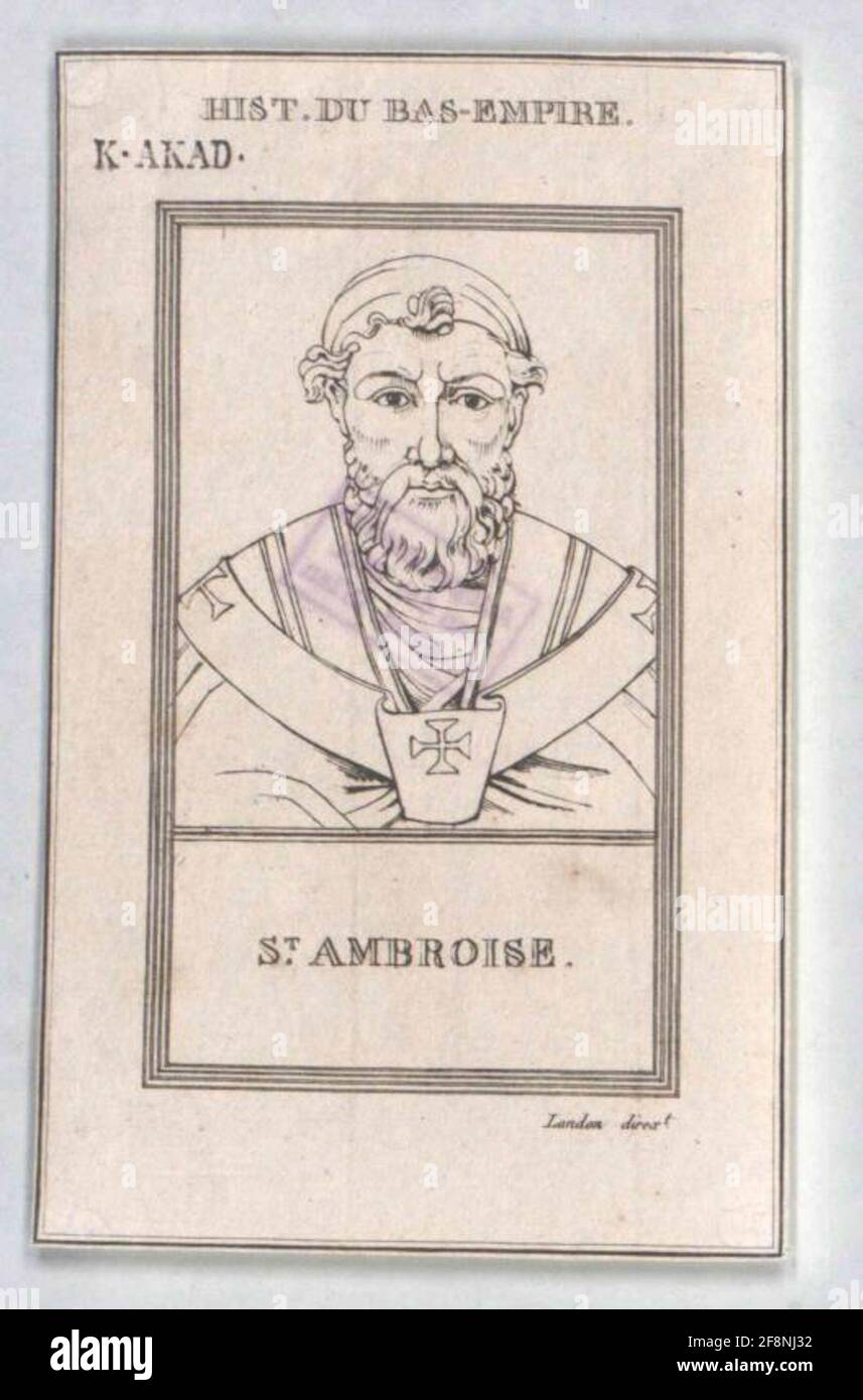 Ambrosius of Milan, saint Stock Photo - Alamy
