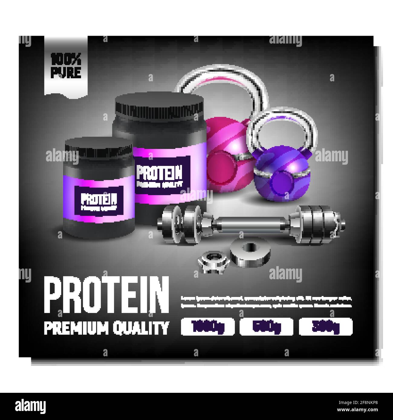 Protein Product Creative Promotion Poster Vector Stock Vector Image ...