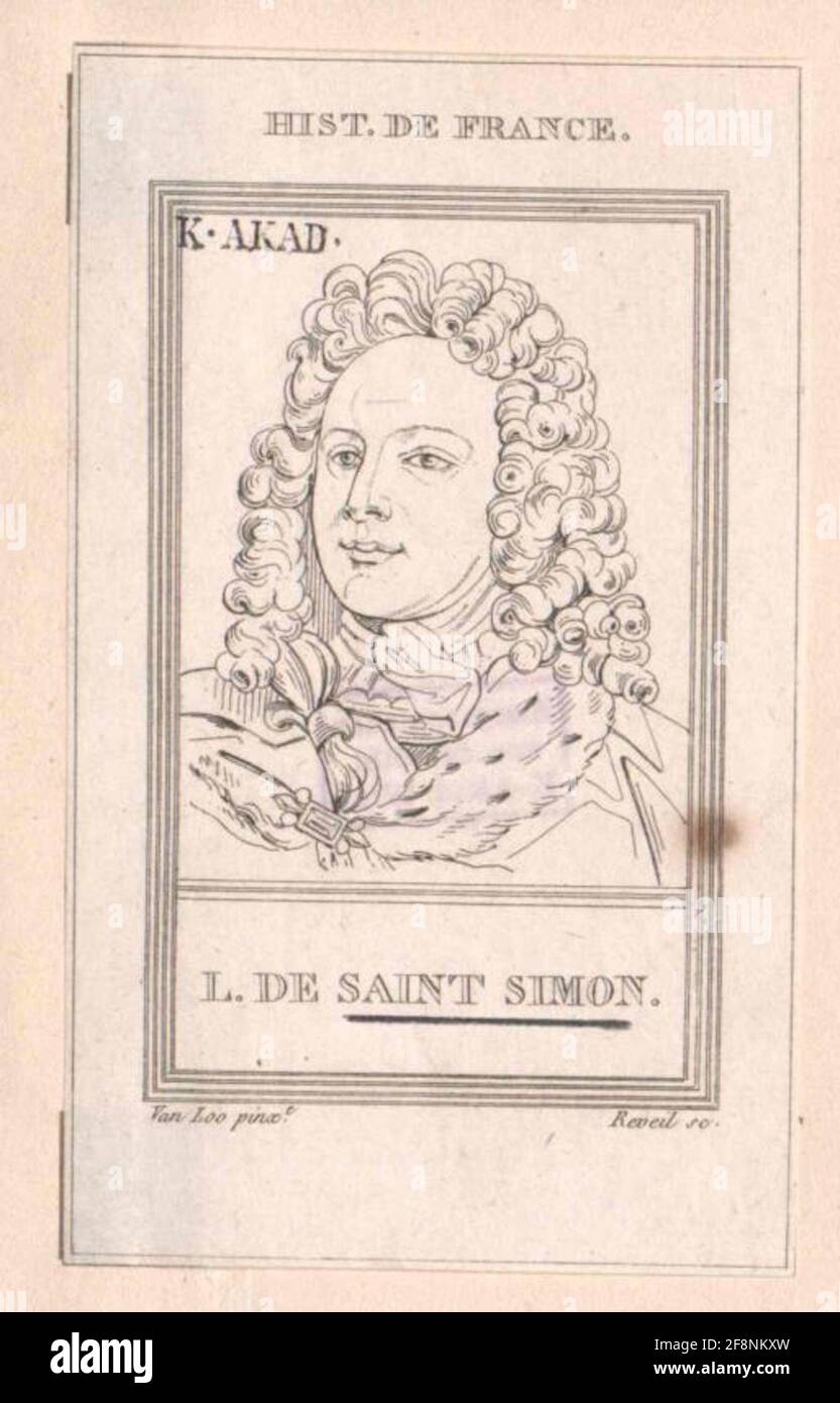 Rouvroy, Duc de Saint-Simon, Louis de Stock Photo - Alamy