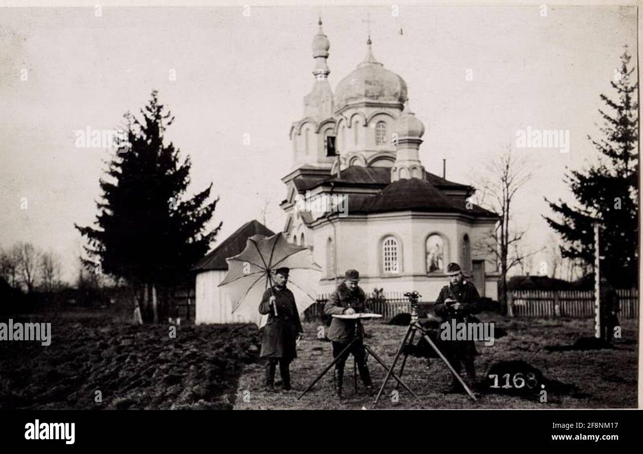 Triangulering work in Szichawici Captain Grubiesch Stock Photo - Alamy