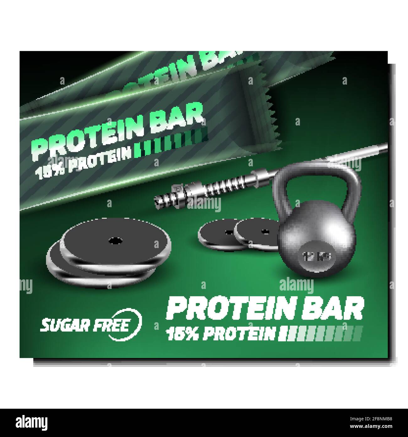 Protein Bar Creative Promotional Poster Vector Stock Vector Image & Art ...