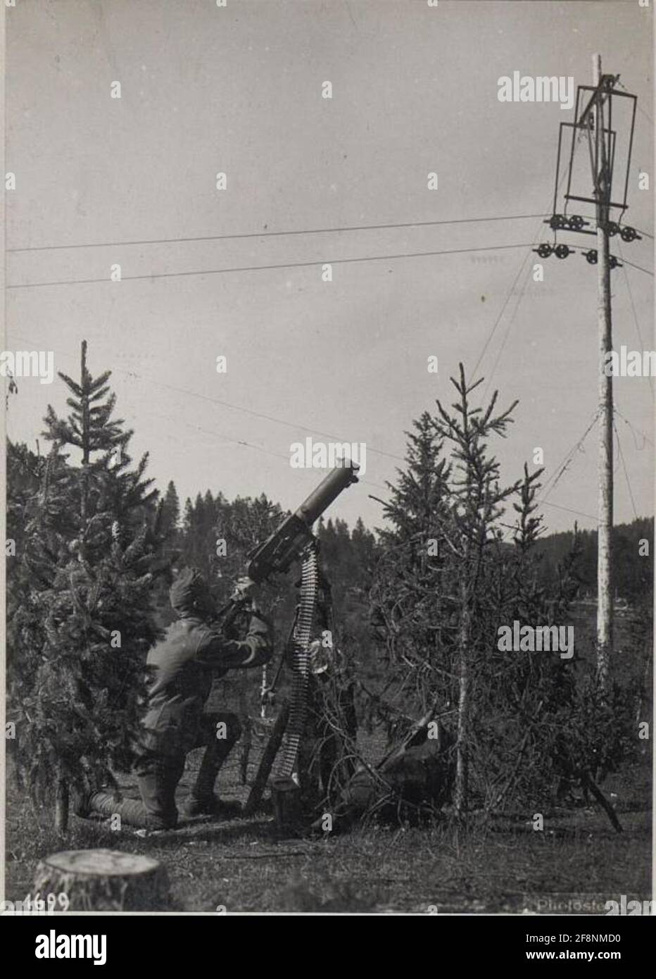 Monte Rover flyer defense machine gun Stock Photo - Alamy