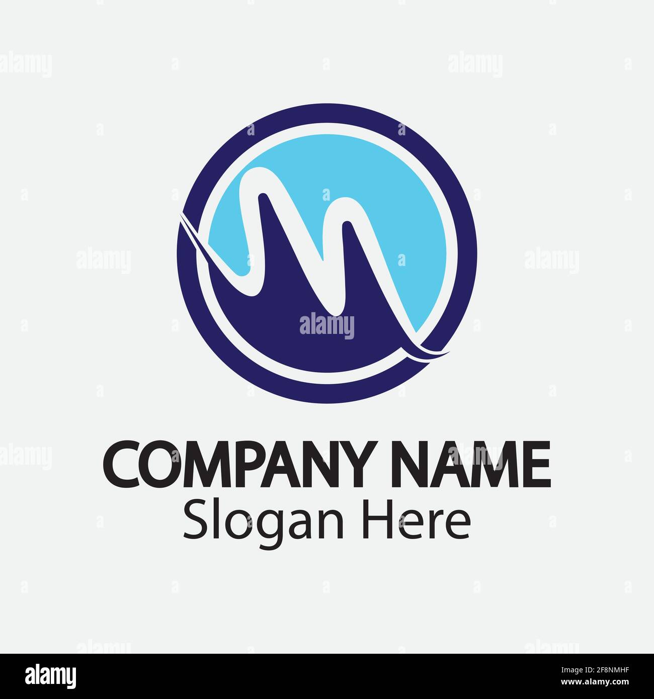 M letter wave Logo Template vector illustration Stock Vector Image ...