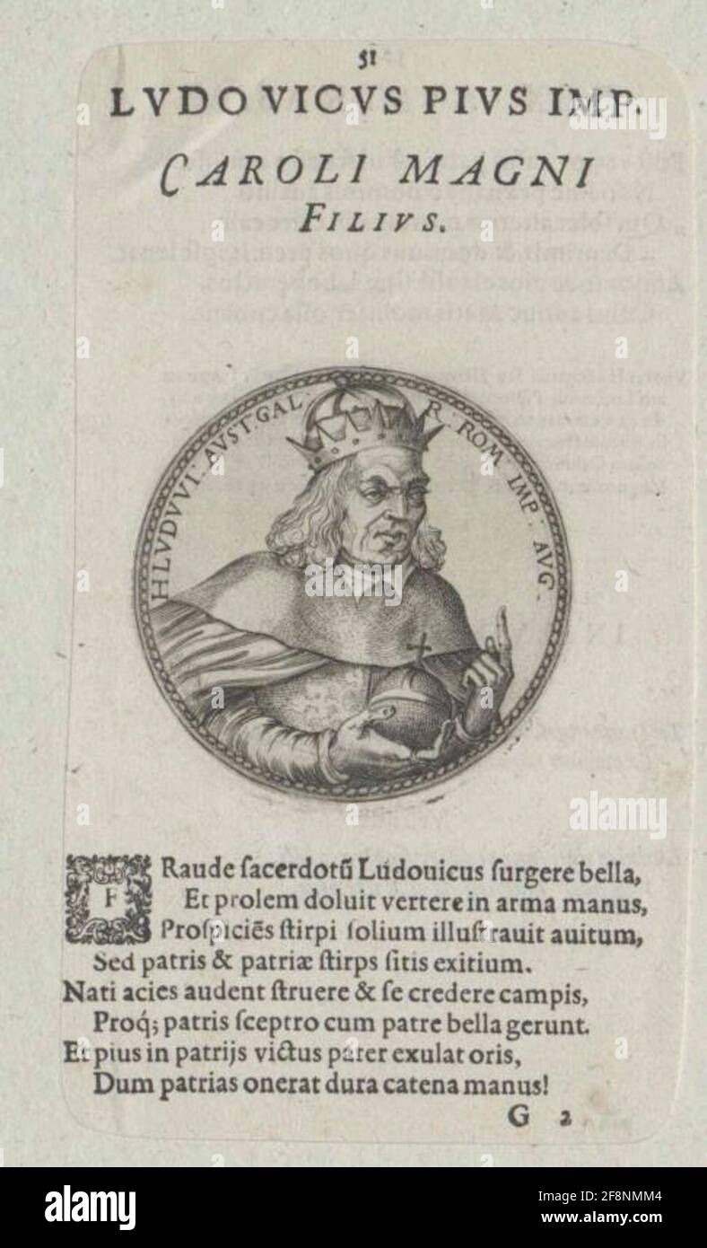 Ludwig I, the religious, Roman emperor Stock Photo - Alamy