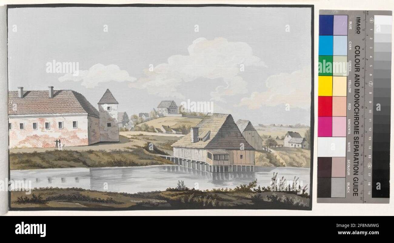 View of the Jewish battle house to poses title on the cover page Stock ...