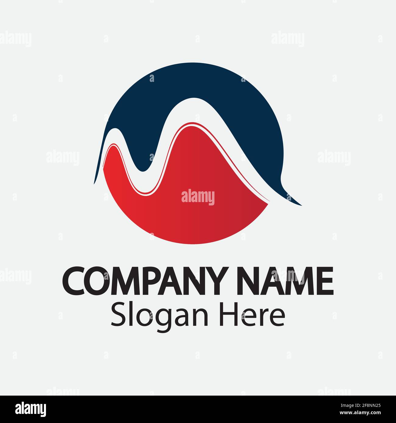 M letter wave Logo Template vector illustration Stock Vector Image ...
