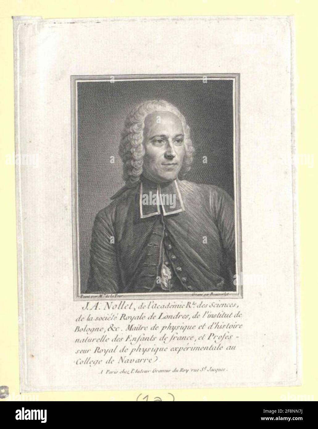 Nollet, Jean Antoine Stock Photo - Alamy