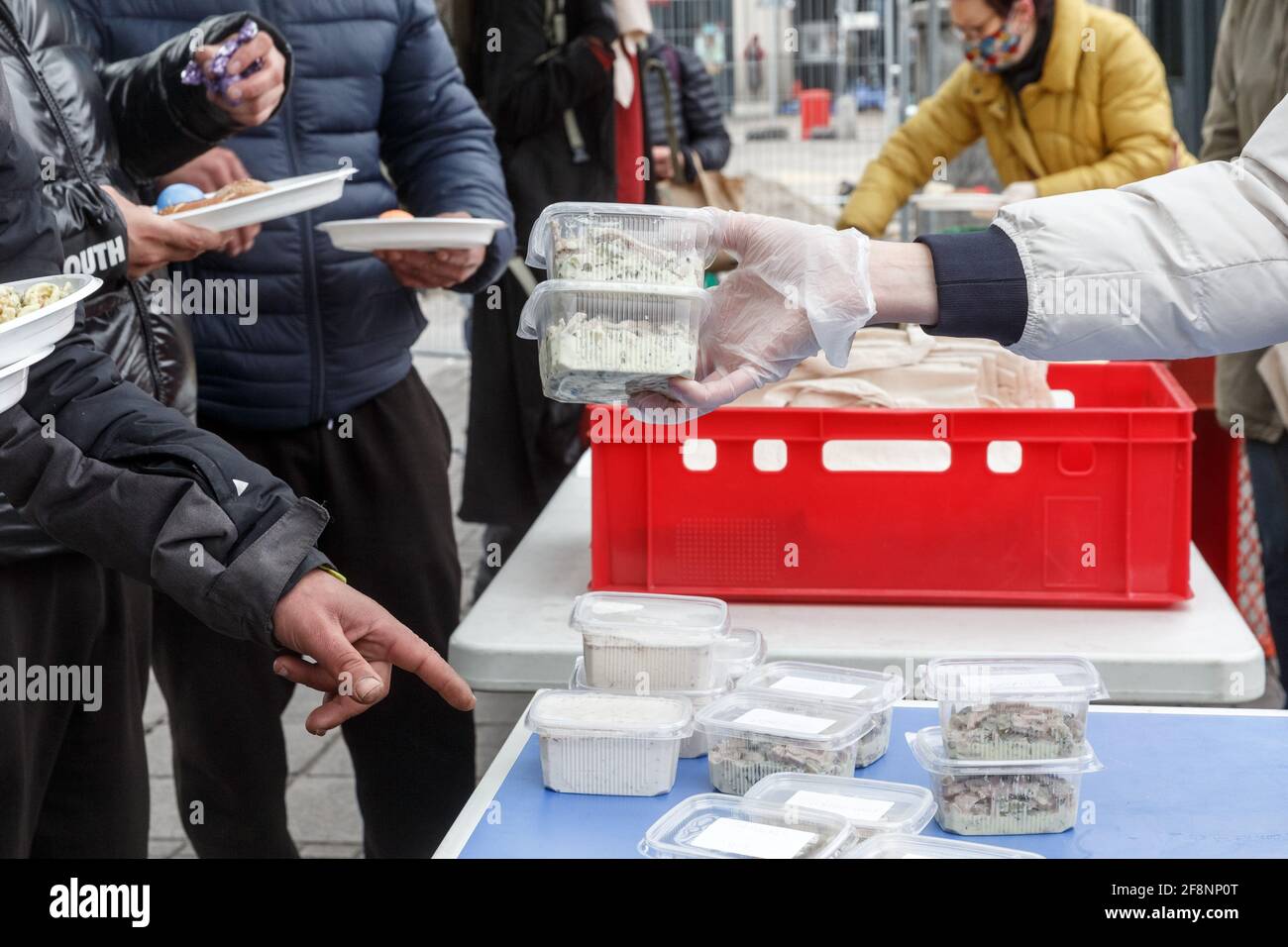 Hamburg, Germany. 04th Apr, 2021. Volunteers from a citizens ...