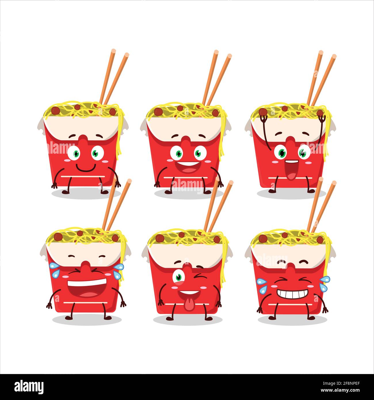 Cartoon character of noodles box with smile expression. Vector ...