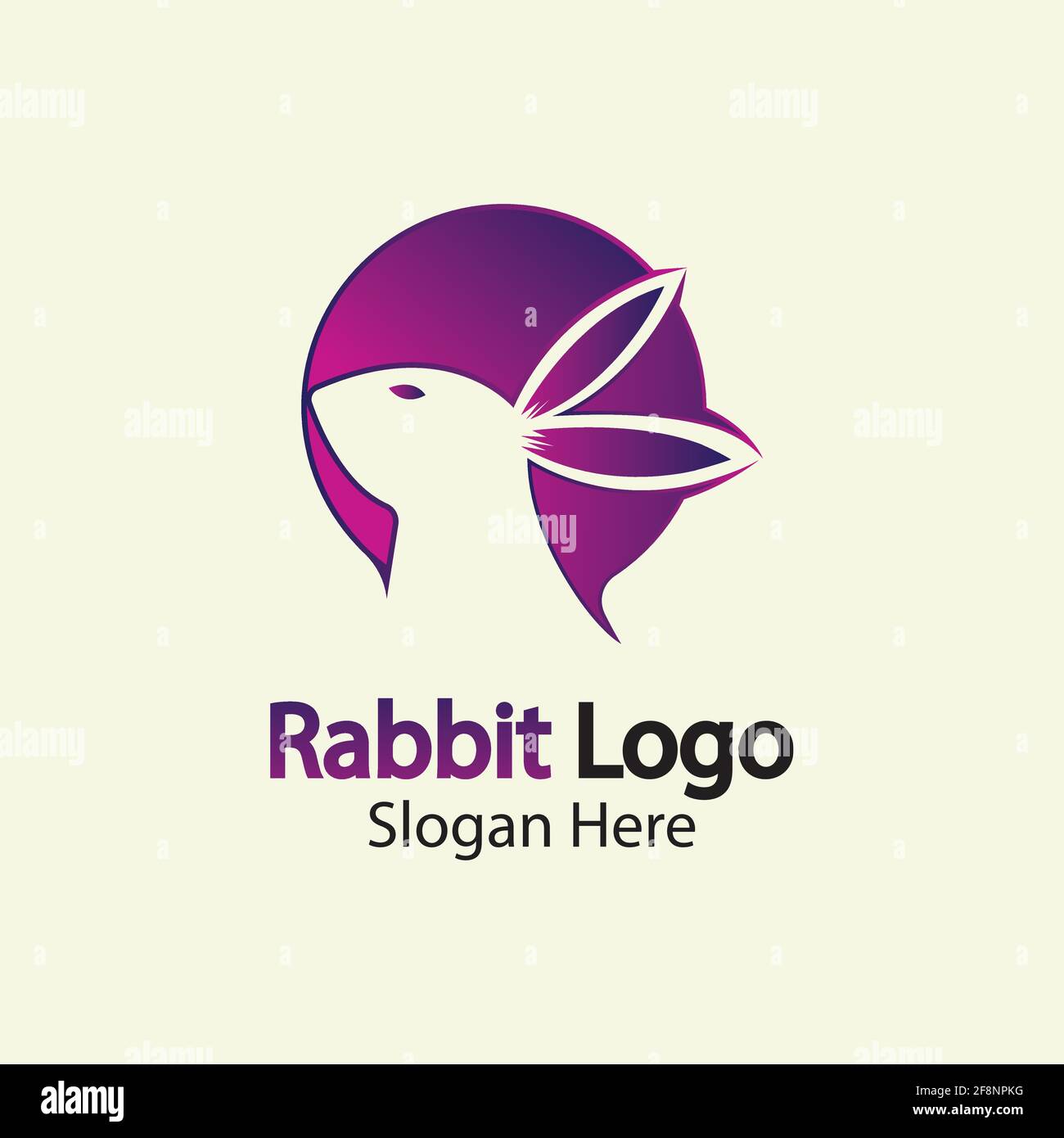 Rabbit Logo template vector icon illustration design Stock Vector Image ...