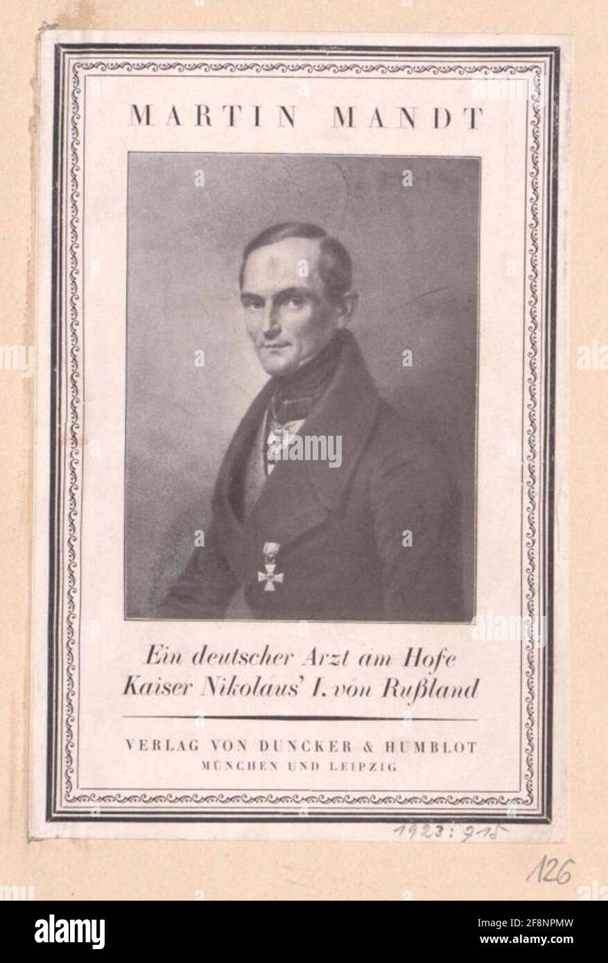 Mandt, Martin Wilhelm von Stock Photo - Alamy