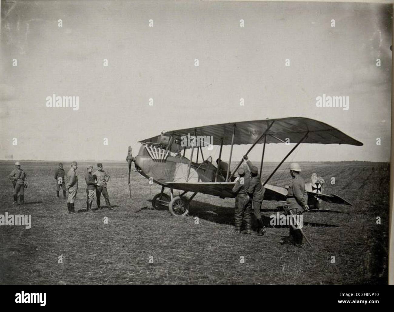 A crashed K.U.K. Biplane in Ostrozets, recorded in Volhynia on March ...