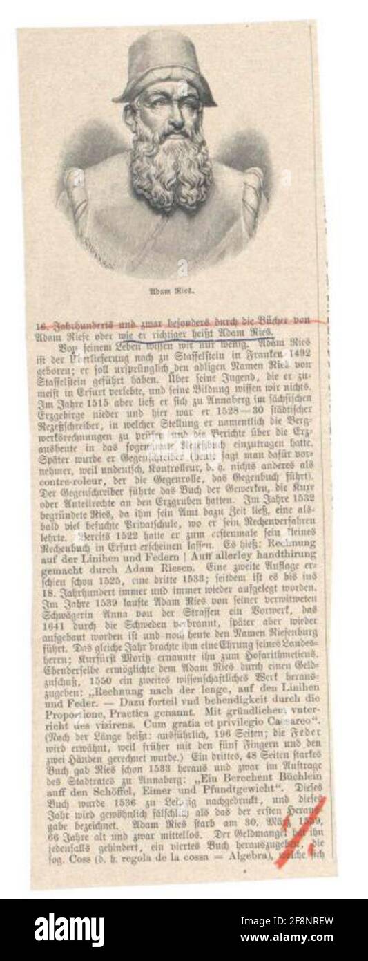 Adam riese hi-res stock photography and images - Alamy