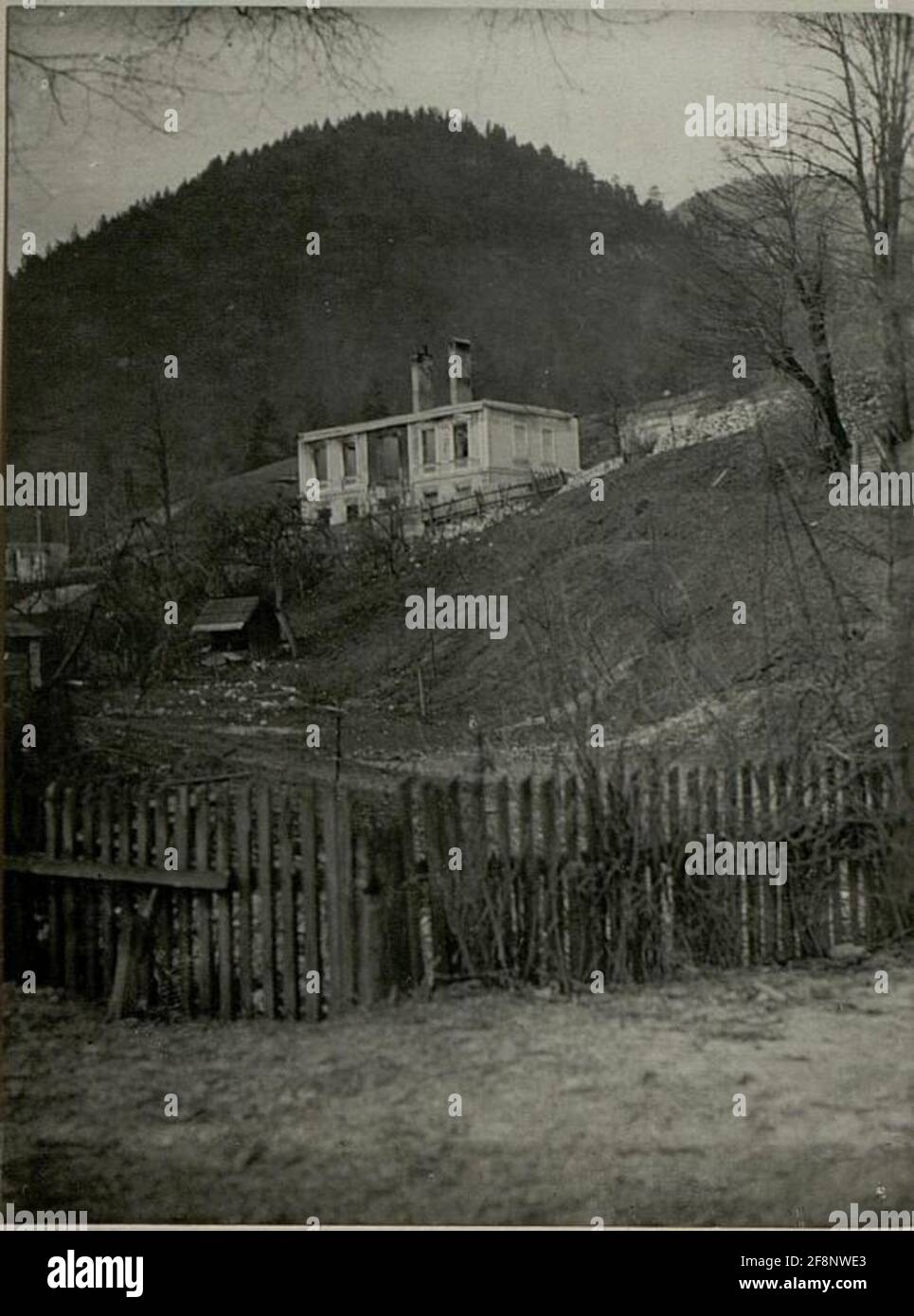 Destroyed house in Tarvis Stock Photo - Alamy