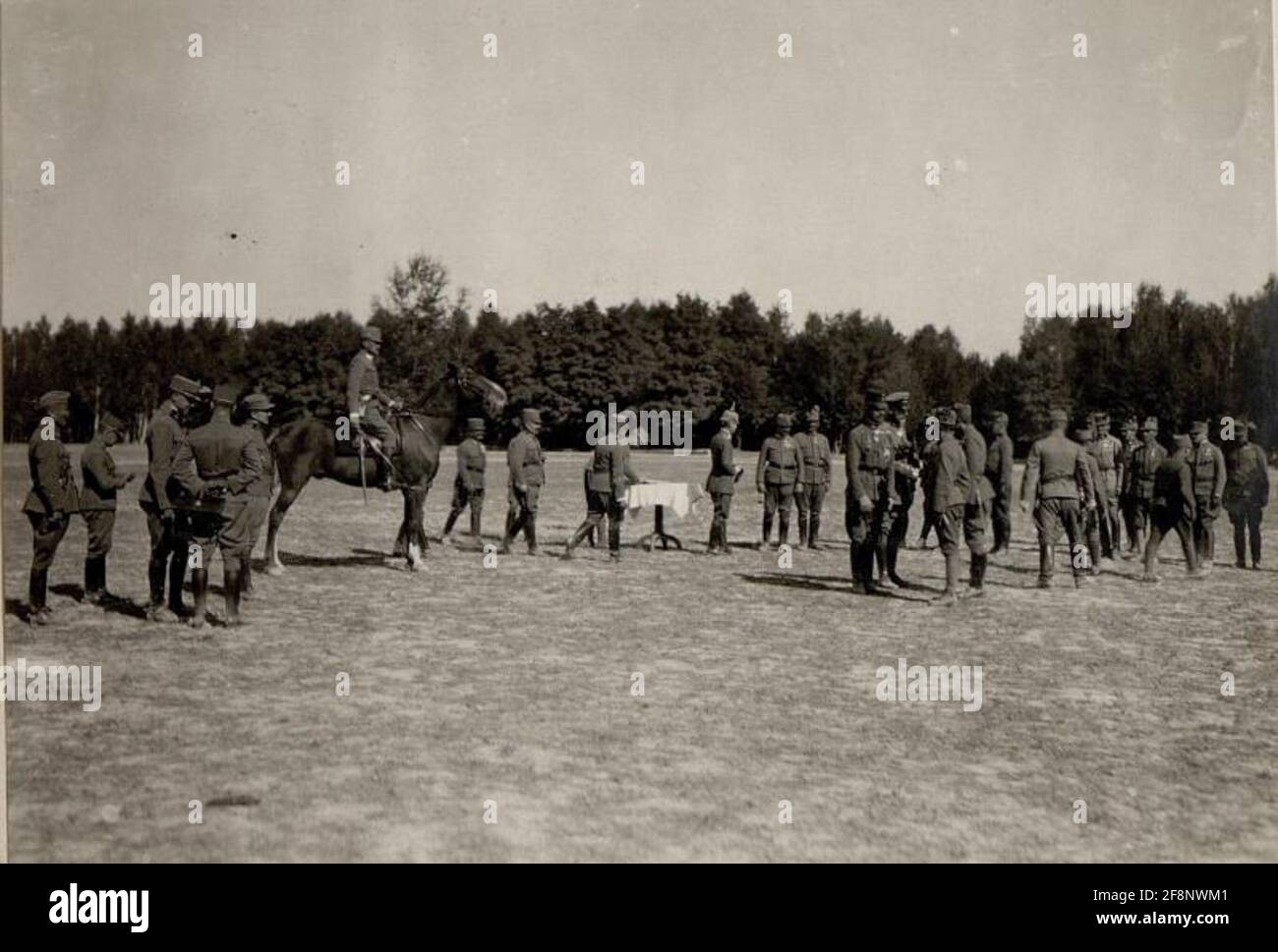 Inspection at K.U.K. Infantry Regiment 88 by headquarters Böhm-Ermoli ...