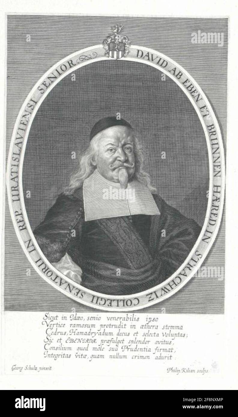 Eben and fountain, David of Stock Photo - Alamy