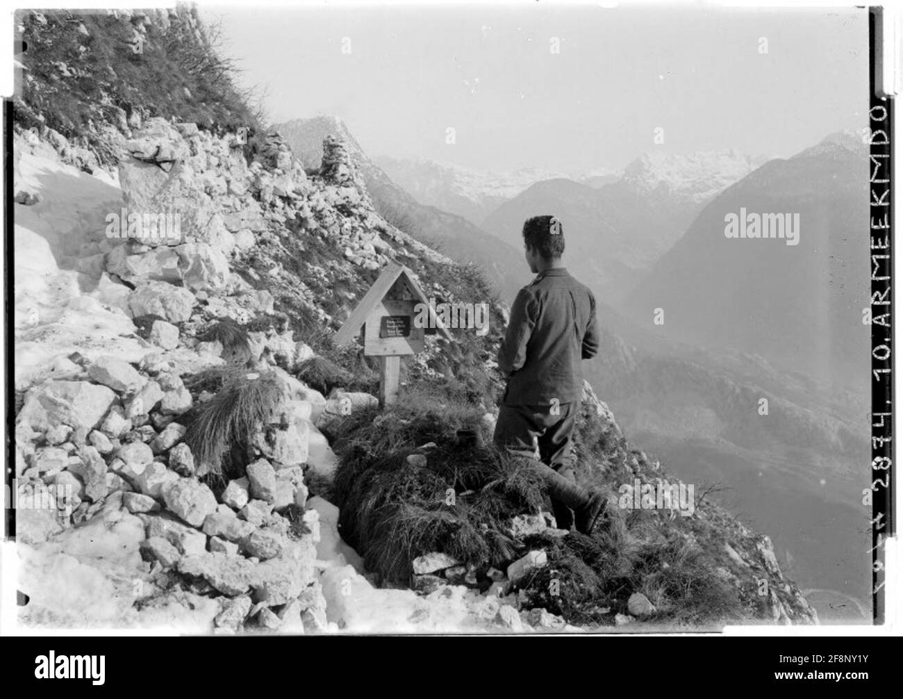 Grave on the slopes of Rombon Isonzo front, near Flitsch. Photographer ...
