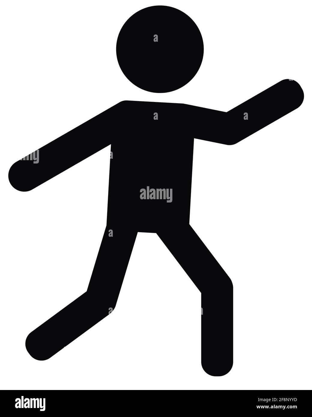 Illustration of a stick man isolated on a white background Stock Photo ...
