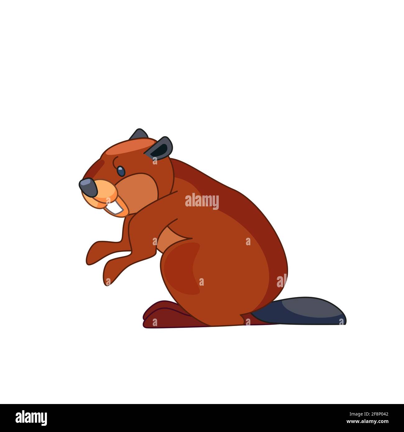 Side view beaver eating Stock Vector Images - Alamy