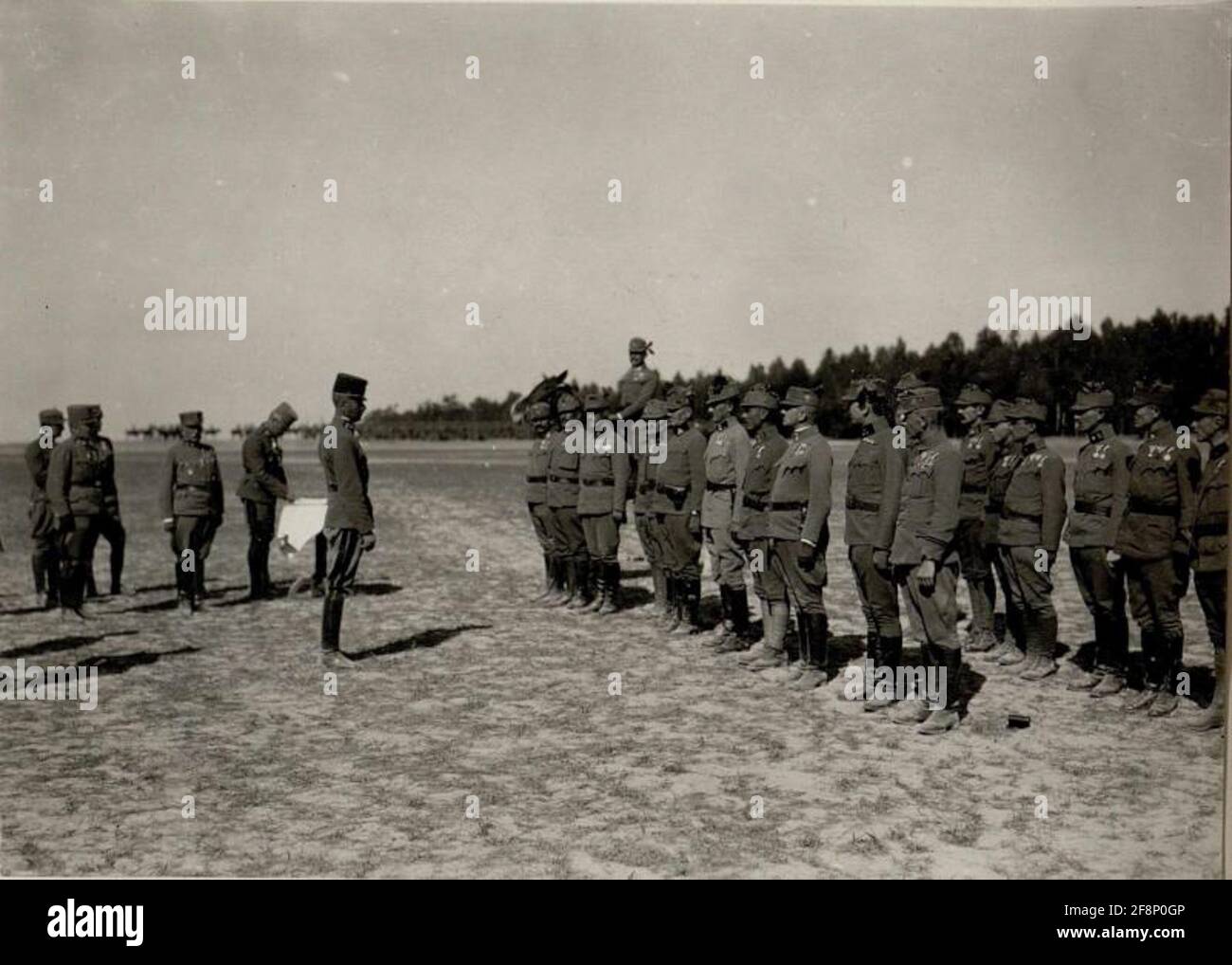 Inspection at K.U.K. Infantry Regiment 88 by headquarters Böhm-Ermoli ...