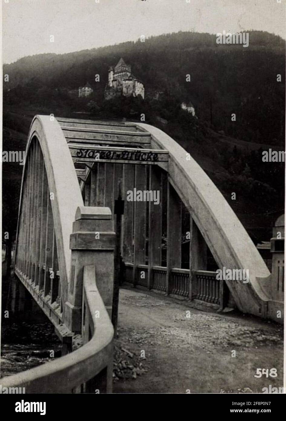 Waidbruck with castle and static bridge, Val Gardena Stock Photo - Alamy