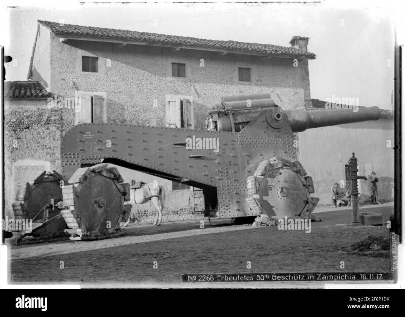 Captured 30.5 Cm Gun in Zampichia Photographer: War Measurement 5 Stock ...