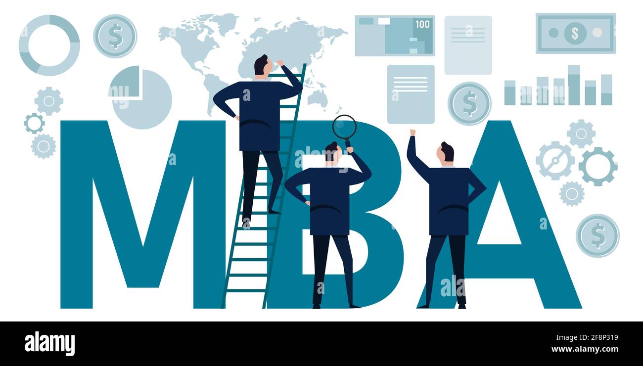 Mba Master Of Business Administration Academic Education Stock Vector