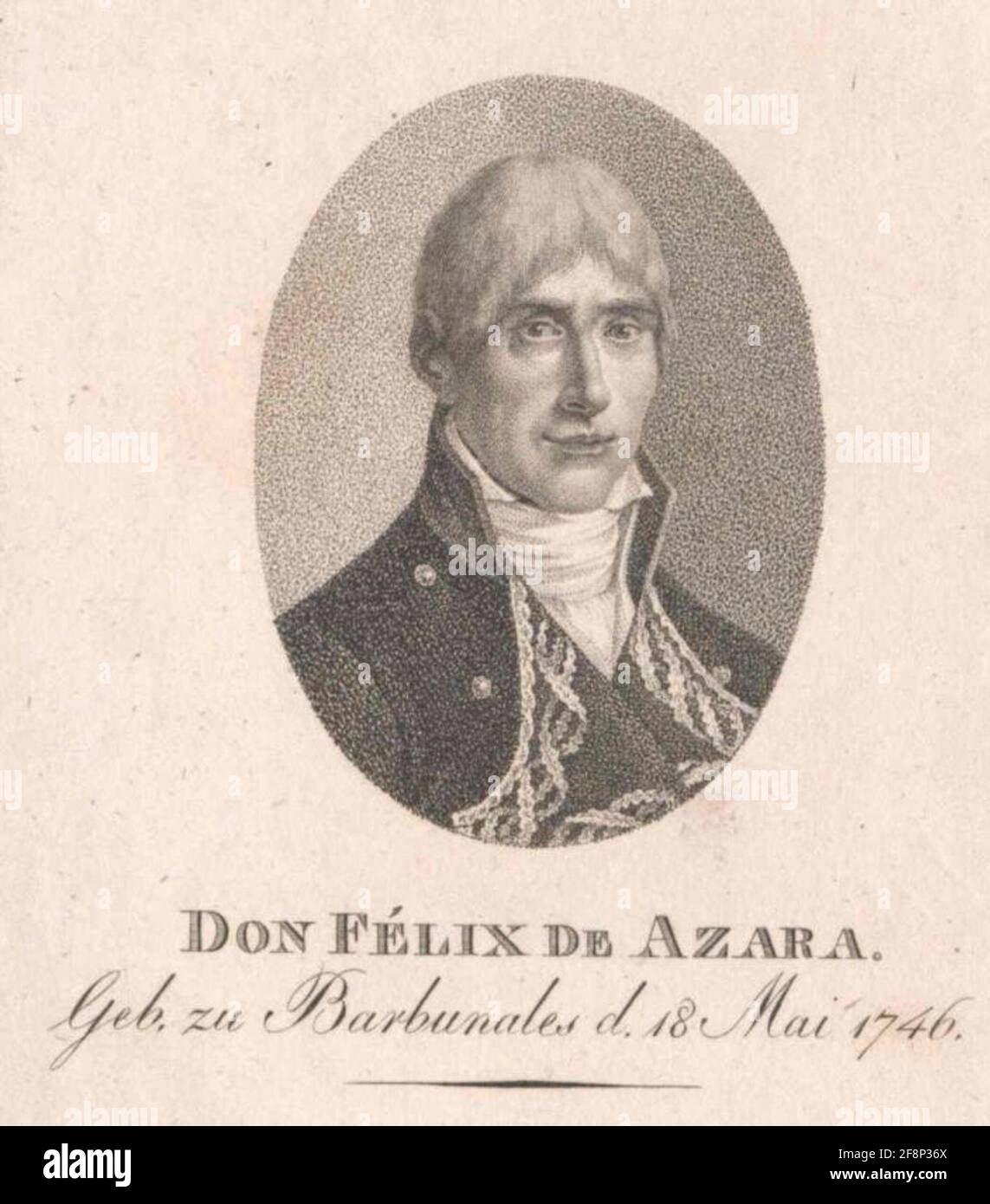 Azara, Felix of Stock Photo - Alamy