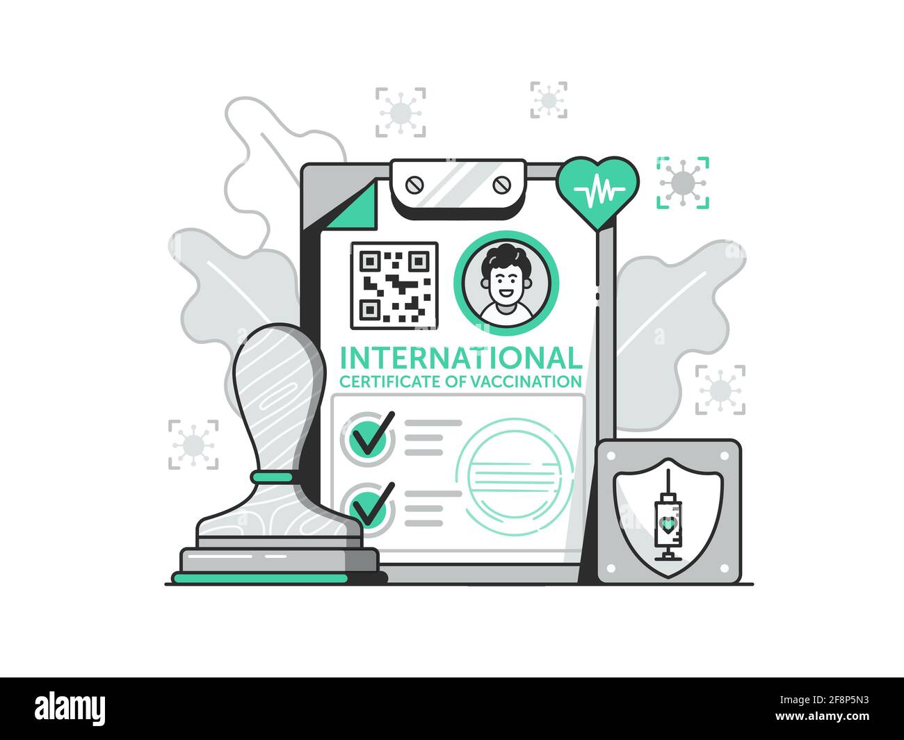 Vaccine passport Stock Vector Images - Alamy
