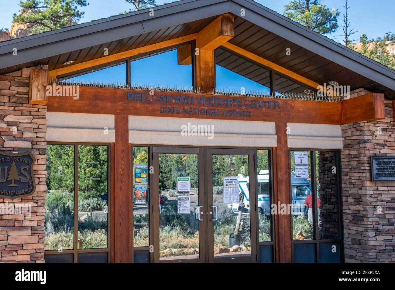 Dixie National Forest, UT, USA - May 24, 2020: A welcoming signboard at ...