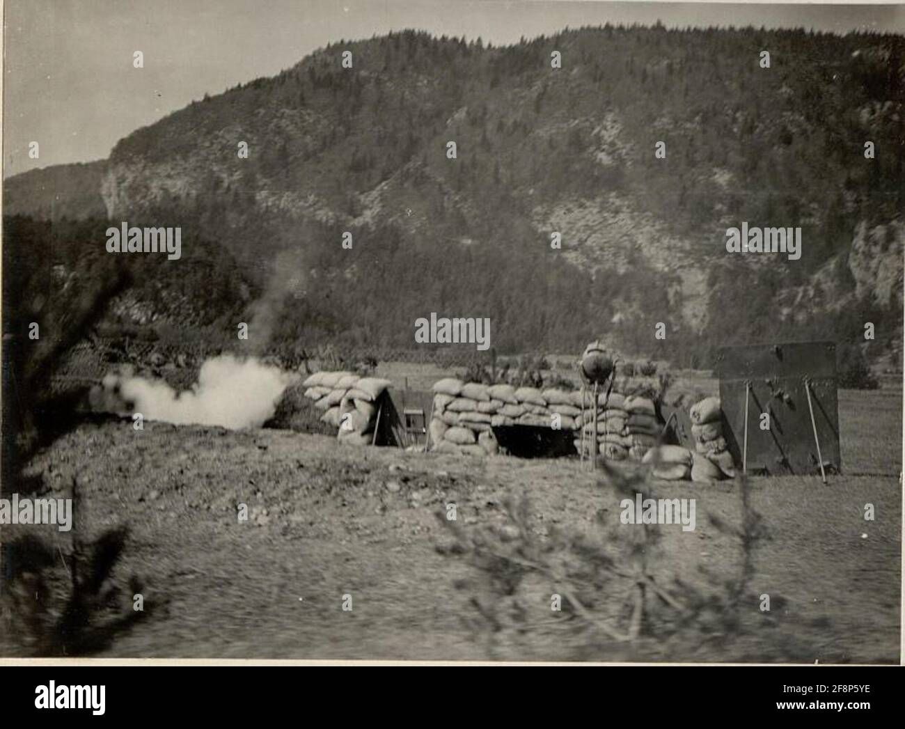 Fire a Bohemian melee grenade launcher Stock Photo - Alamy