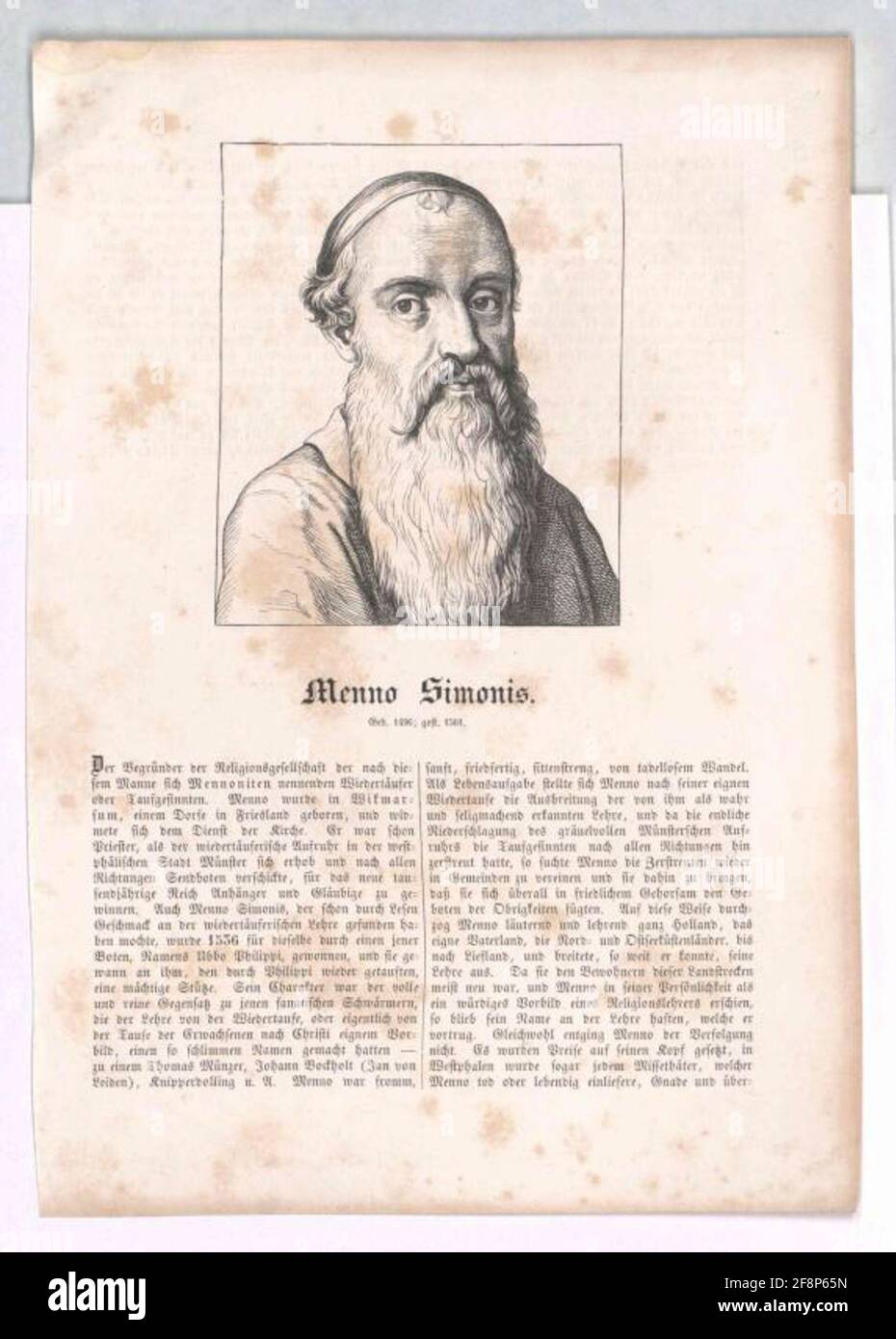 Menno simons menno simons hi-res stock photography and images - Alamy