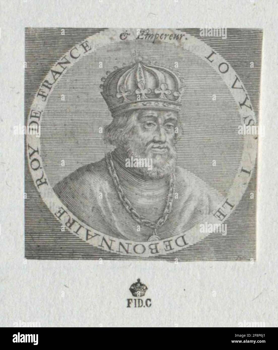 Ludwig I, the religious, Roman emperor Stock Photo - Alamy