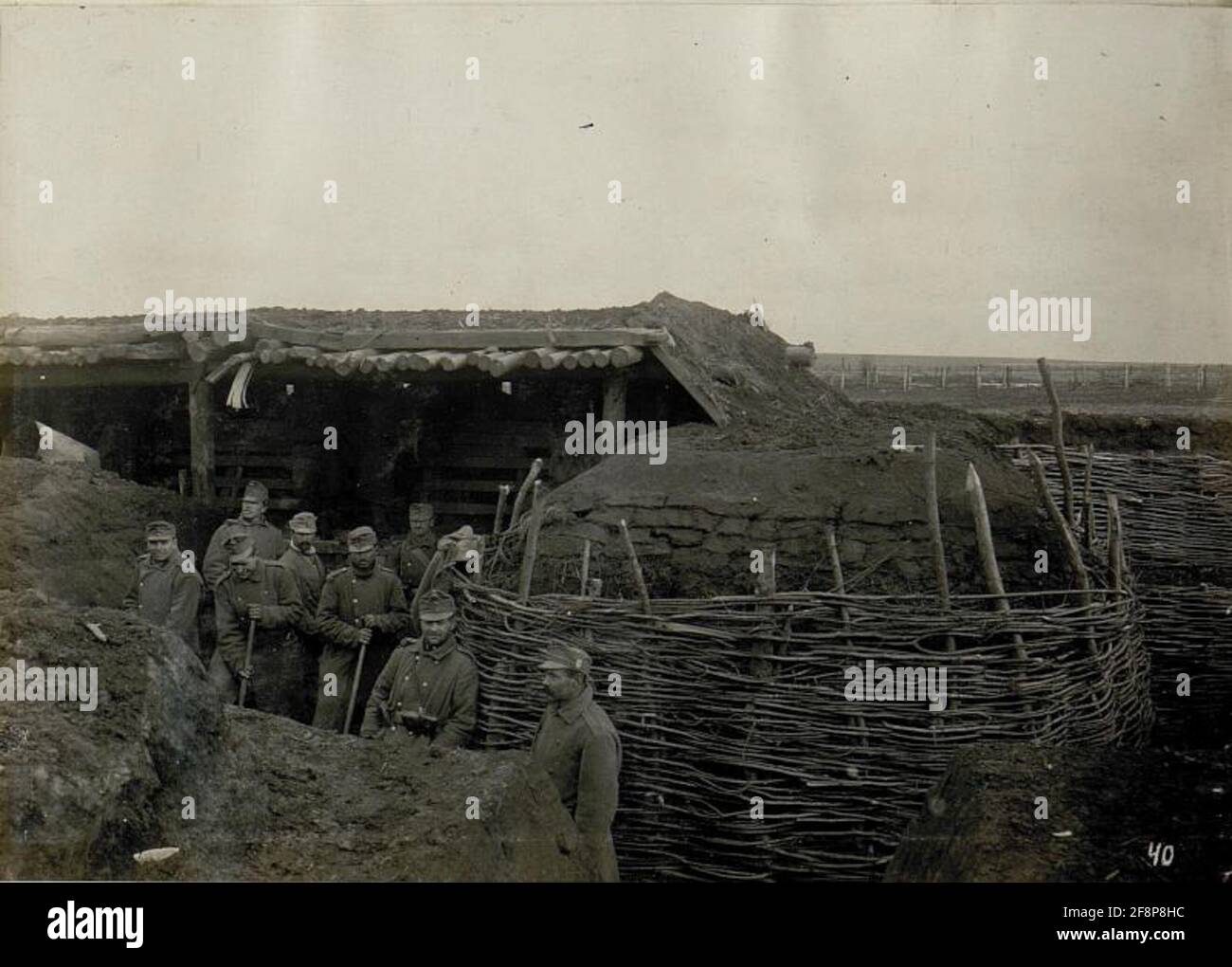Trenching and curled secure cover Stock Photo - Alamy
