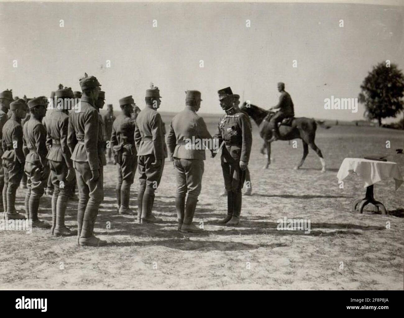 Inspection at K.U.K. Infantry Regiment 88 by headquarters Böhm-Ermoli ...
