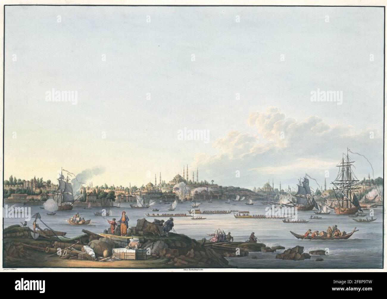 General view of the port of the city of Constantinople Stock Photo - Alamy