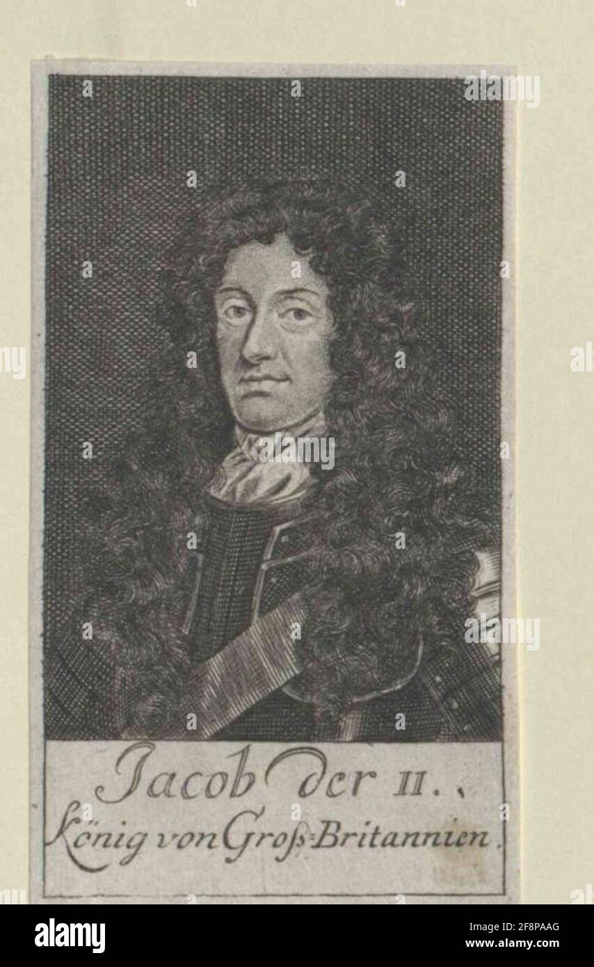 Jacob II. King of England Stecher: Bernigeroth, Martin Stock Photo - Alamy