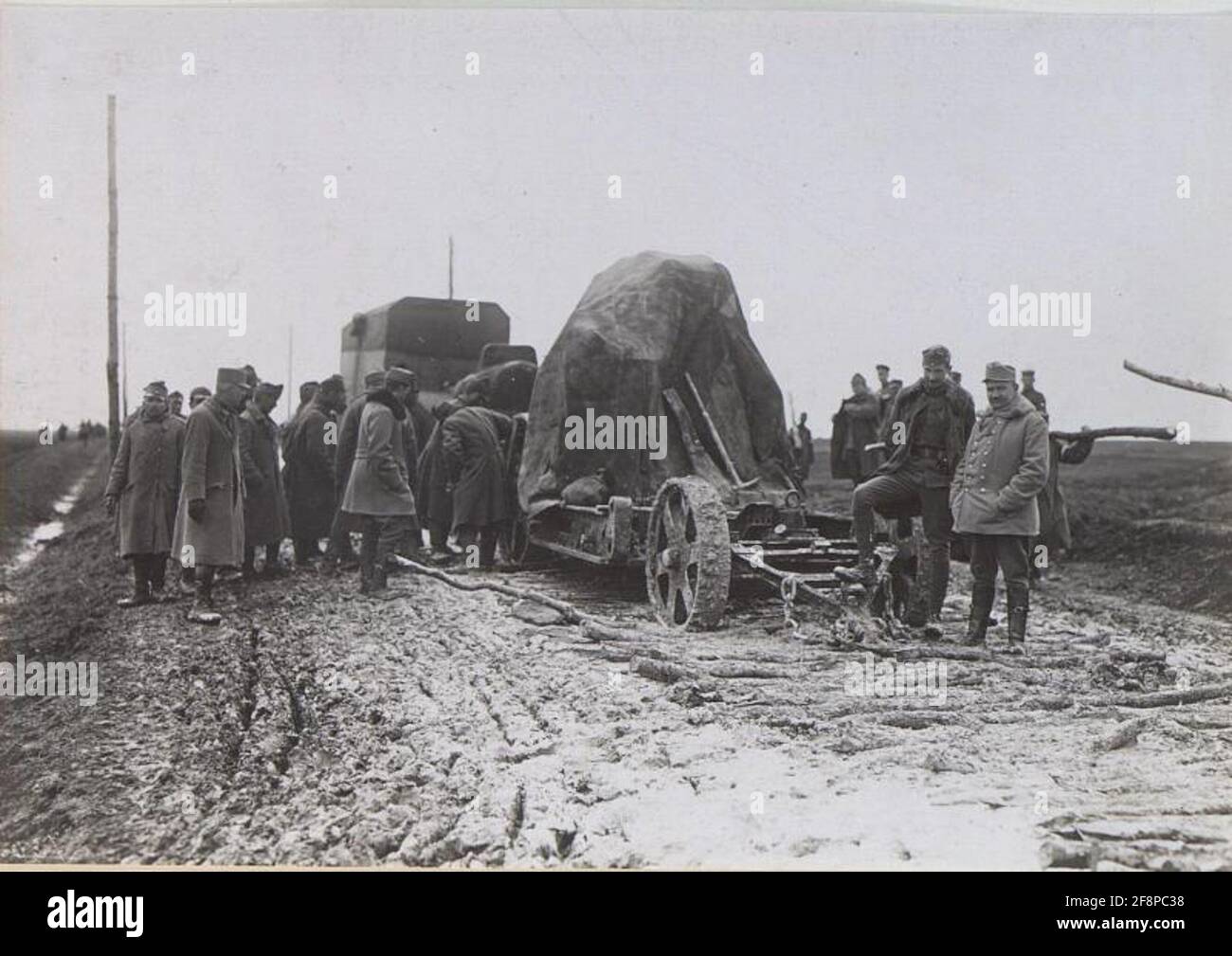 Lifting a sunken mortar car Stock Photo - Alamy