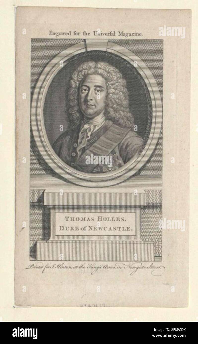 Newcastle, Thomas Pelham-Holles Duke of Stock Photo - Alamy
