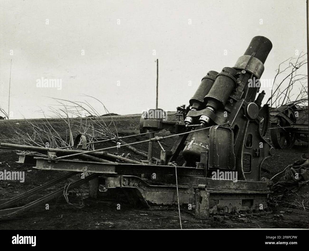 30.5 cm mortar in fire position Stock Photo - Alamy