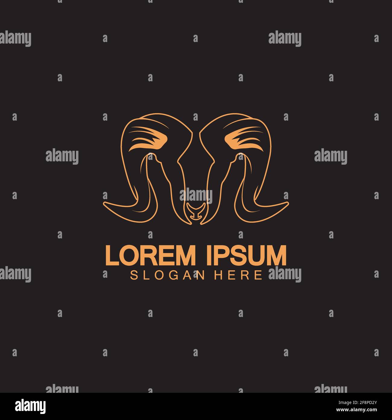 Rams head logo hi-res stock photography and images - Alamy