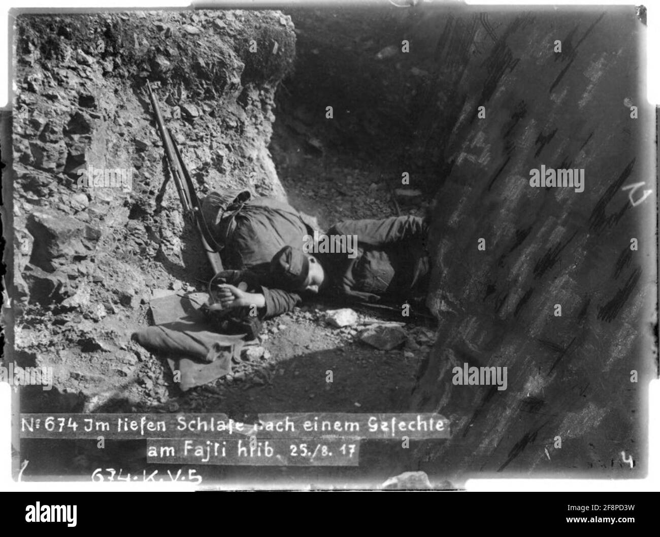 In a deep sleep following a battle on Fajti hrib Isonzo front, probably ...
