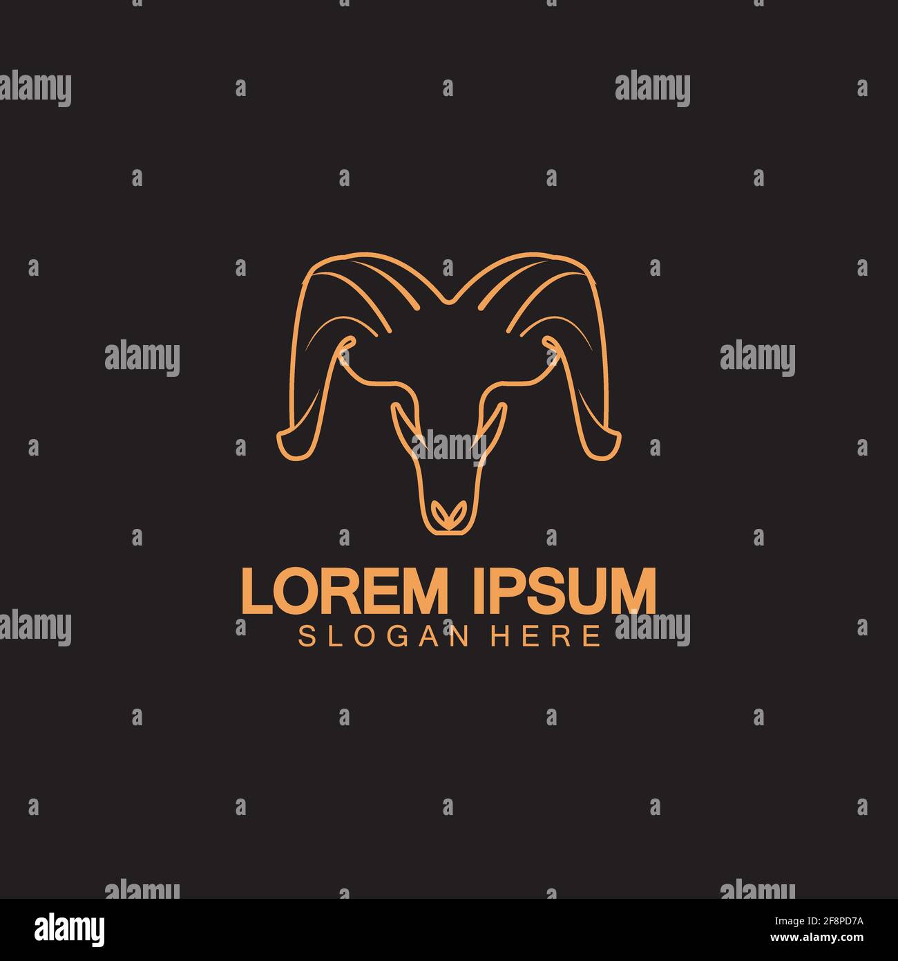 Rams goat head logo icon design vector illustration Stock Vector Image ...