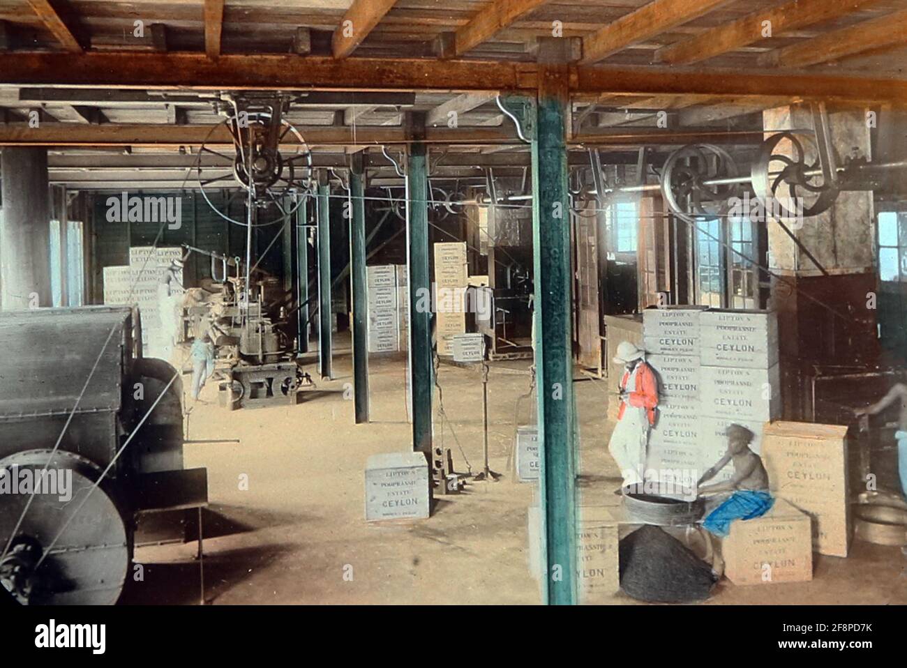 Lipton's tea factory at Pooprassie, Sri Lanka, Victorian period Stock ...