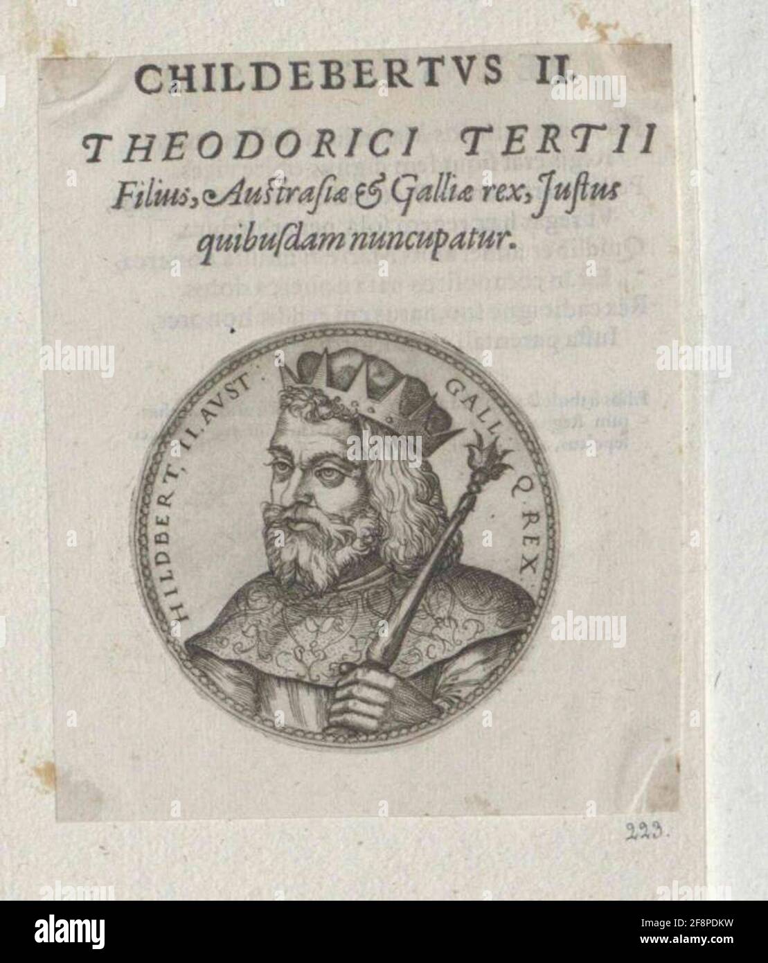 Childebert III., King of Franconia Stock Photo - Alamy