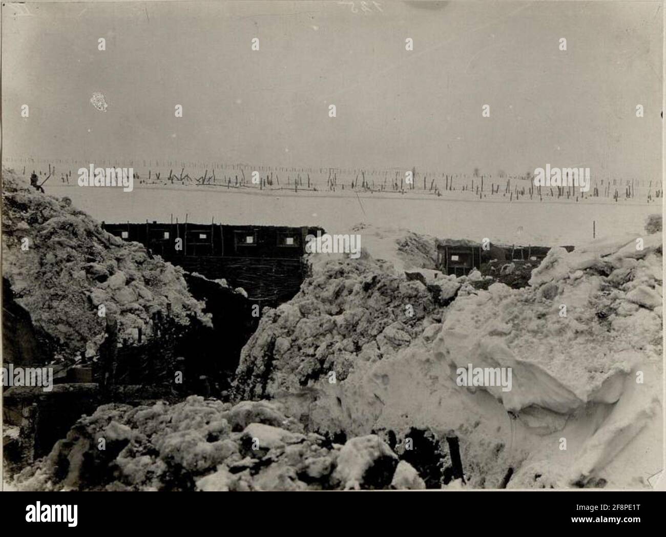 Snowy trench Stock Photo - Alamy