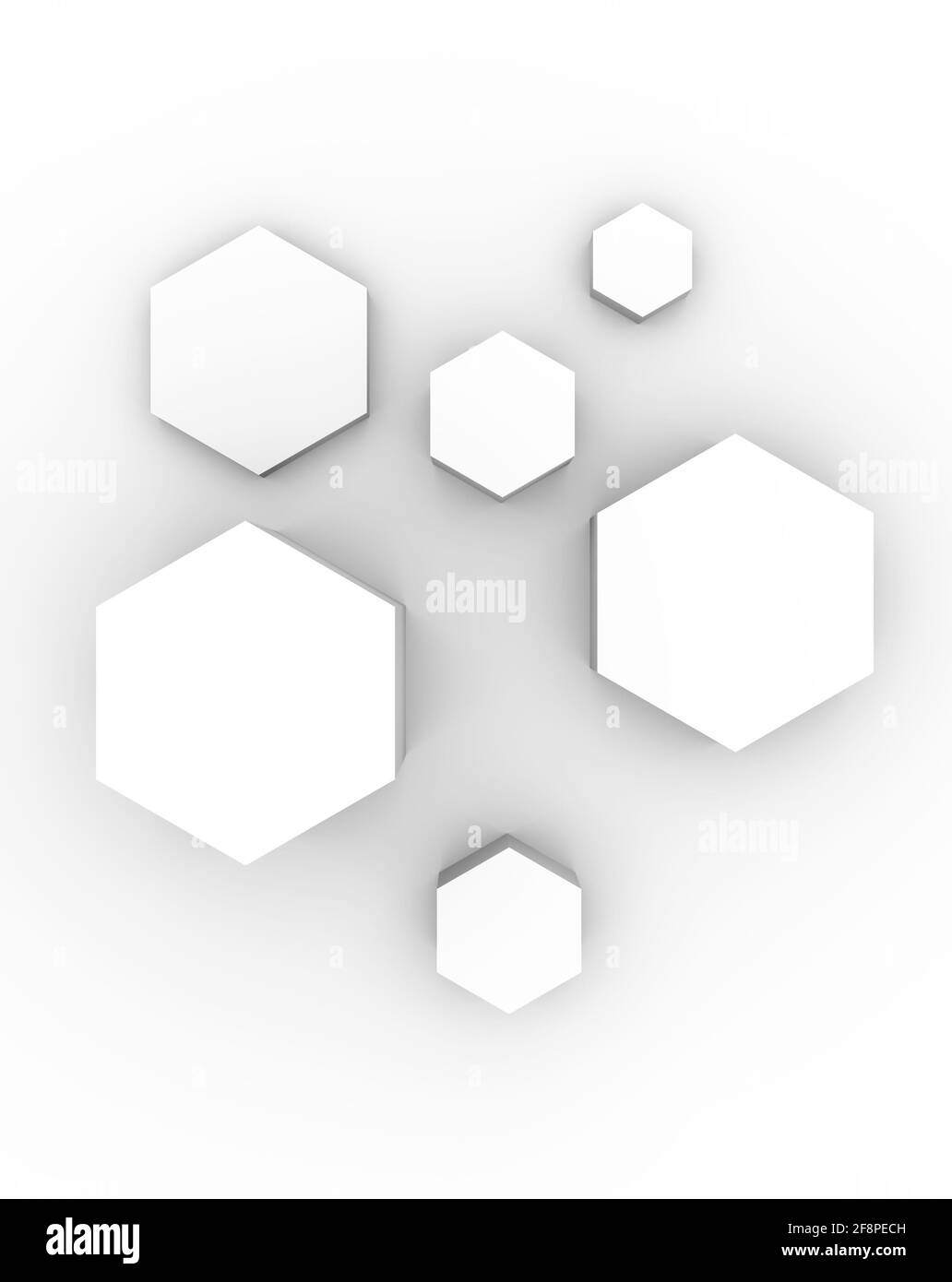 The shape of hexagon concept design abstract technology background. 3D ...