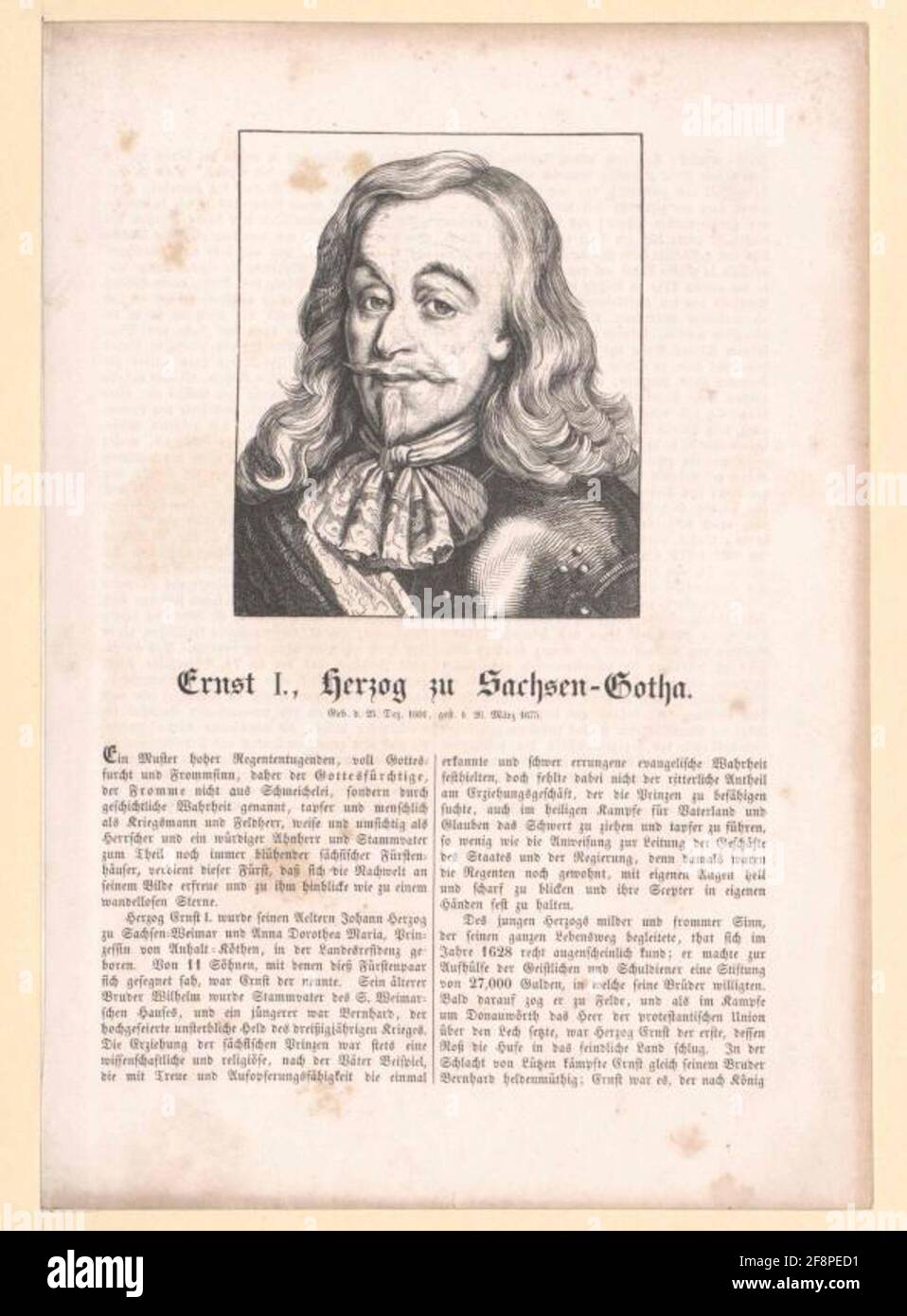 Ernst I. The Fromme, Duke of Saxony-Gotha Stock Photo - Alamy