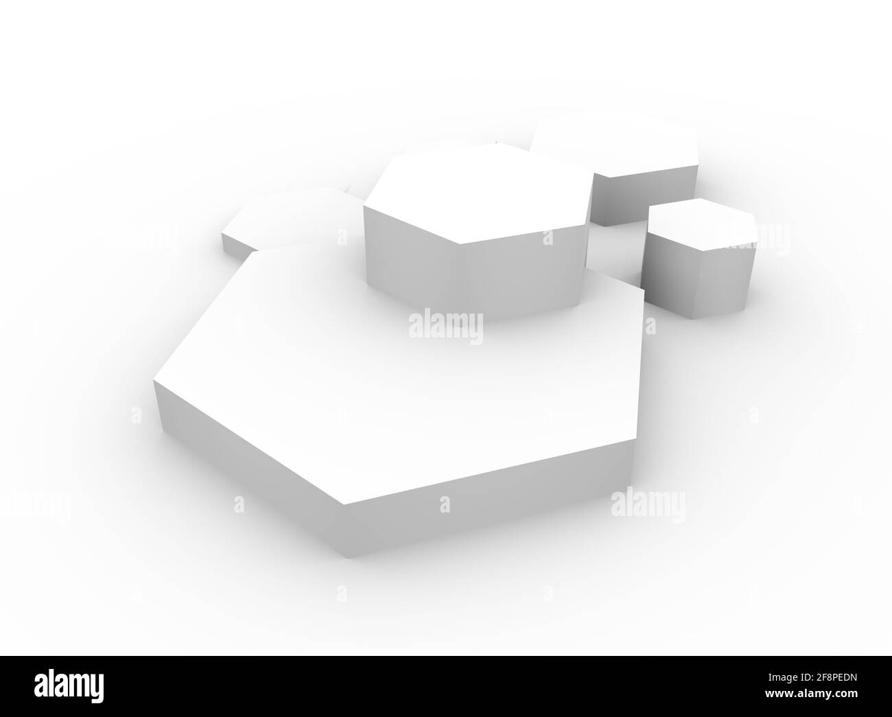 The shape of hexagon concept design abstract technology background. 3D ...