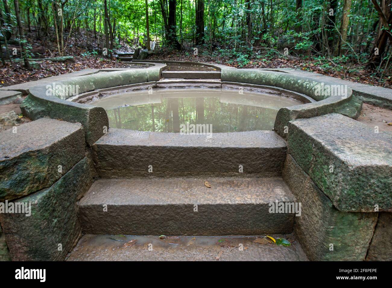 The ruins of a Gimanhala, a resting point for monks, at the ancient ...
